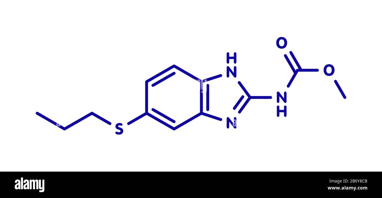 Albendazole anthelmintic drug molecule, illustration Stock Photo - Alamy