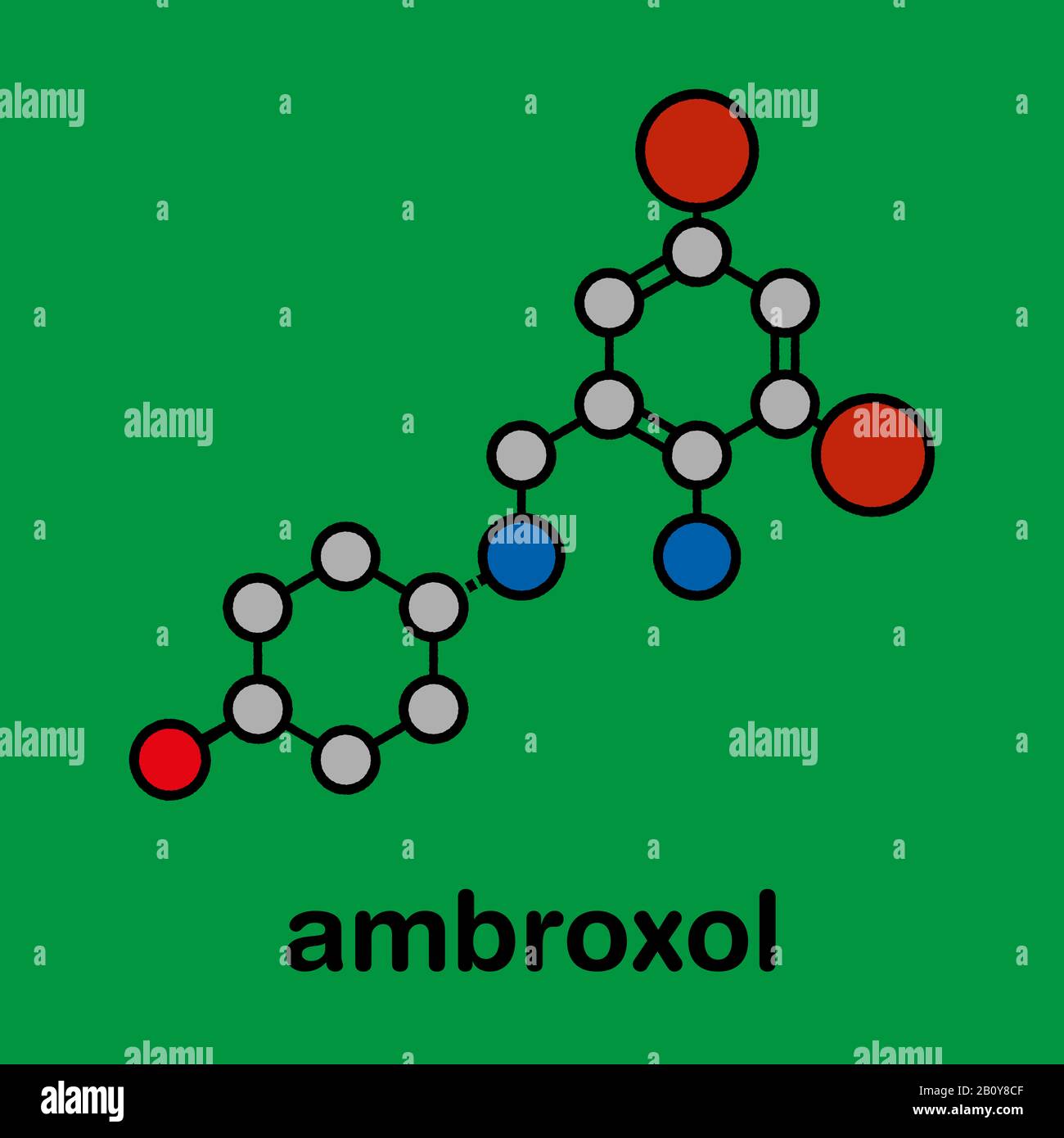 Ambroxol secretolytic drug molecule, illustration Stock Photo - Alamy