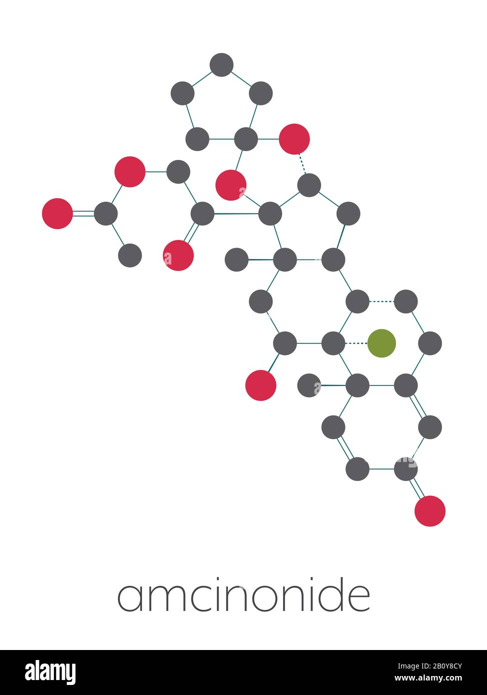 Amcinonide topical corticosteroid molecule, illustration Stock Photo ...