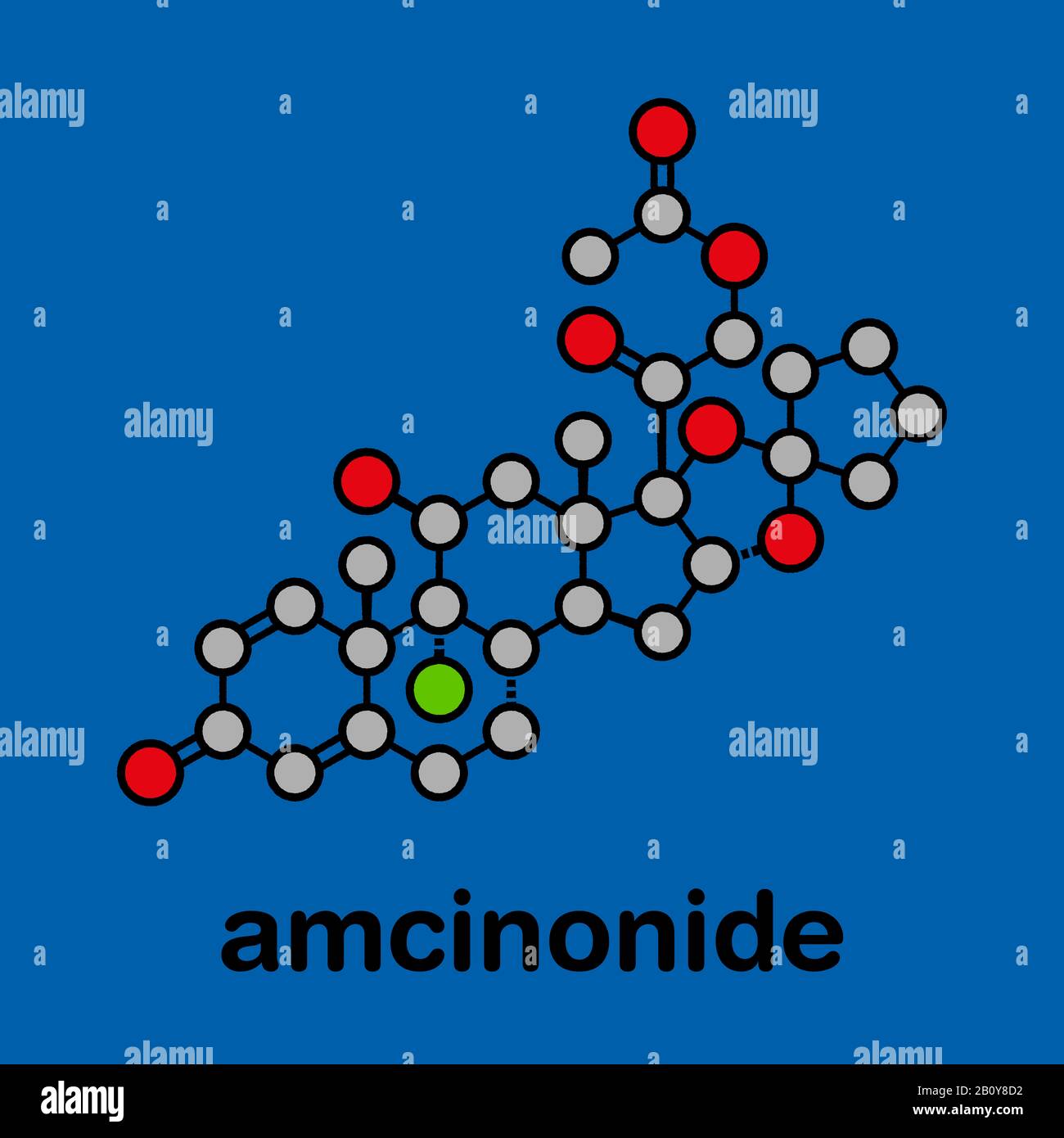 Amcinonide topical corticosteroid molecule, illustration Stock Photo ...