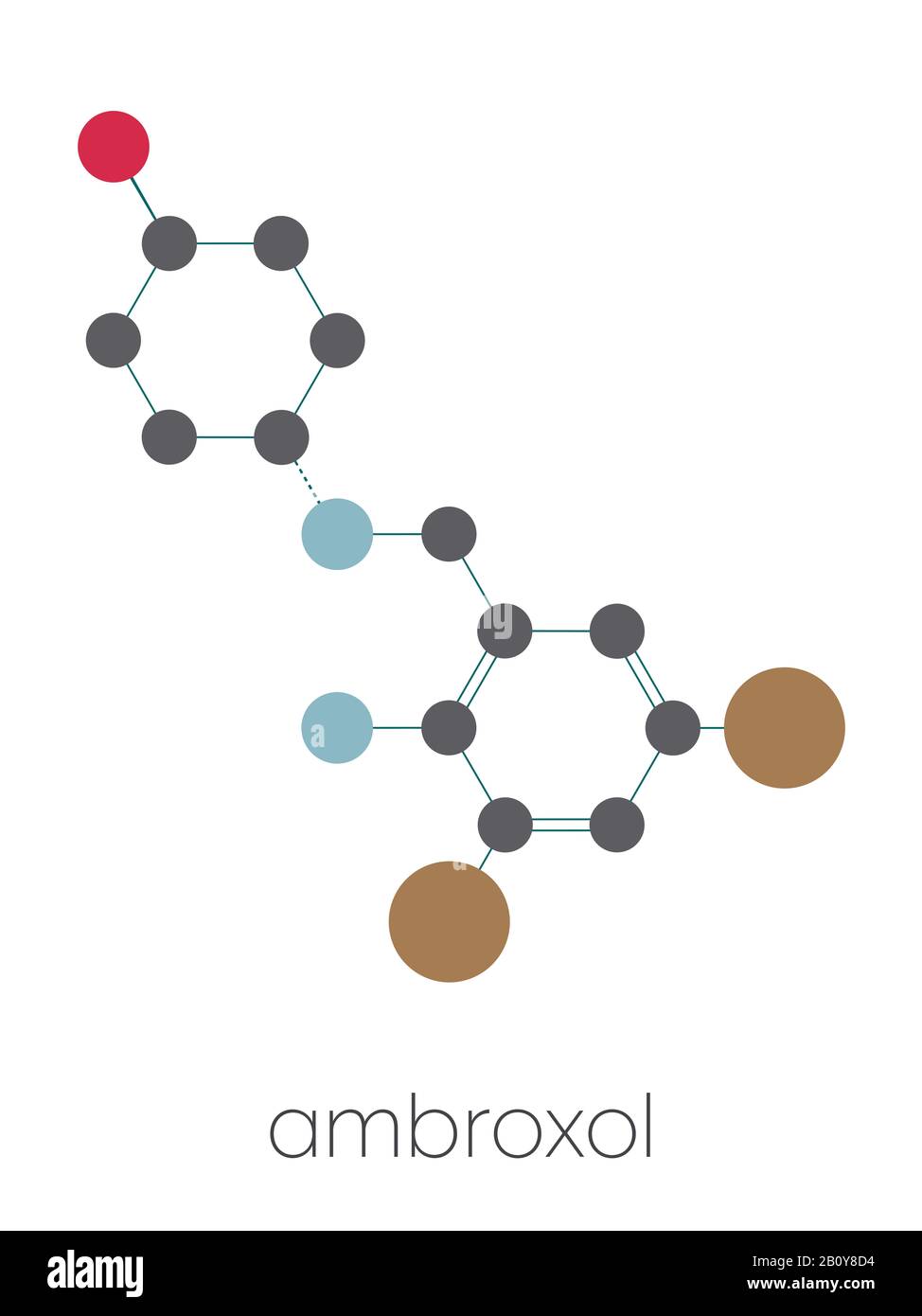 Ambroxol secretolytic drug molecule, illustration Stock Photo - Alamy
