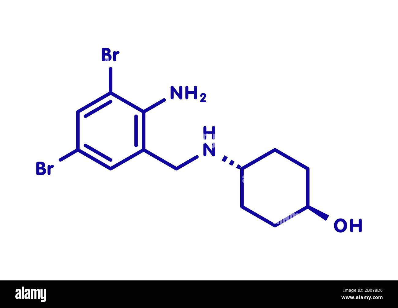Ambroxol secretolytic drug molecule, illustration Stock Photo - Alamy