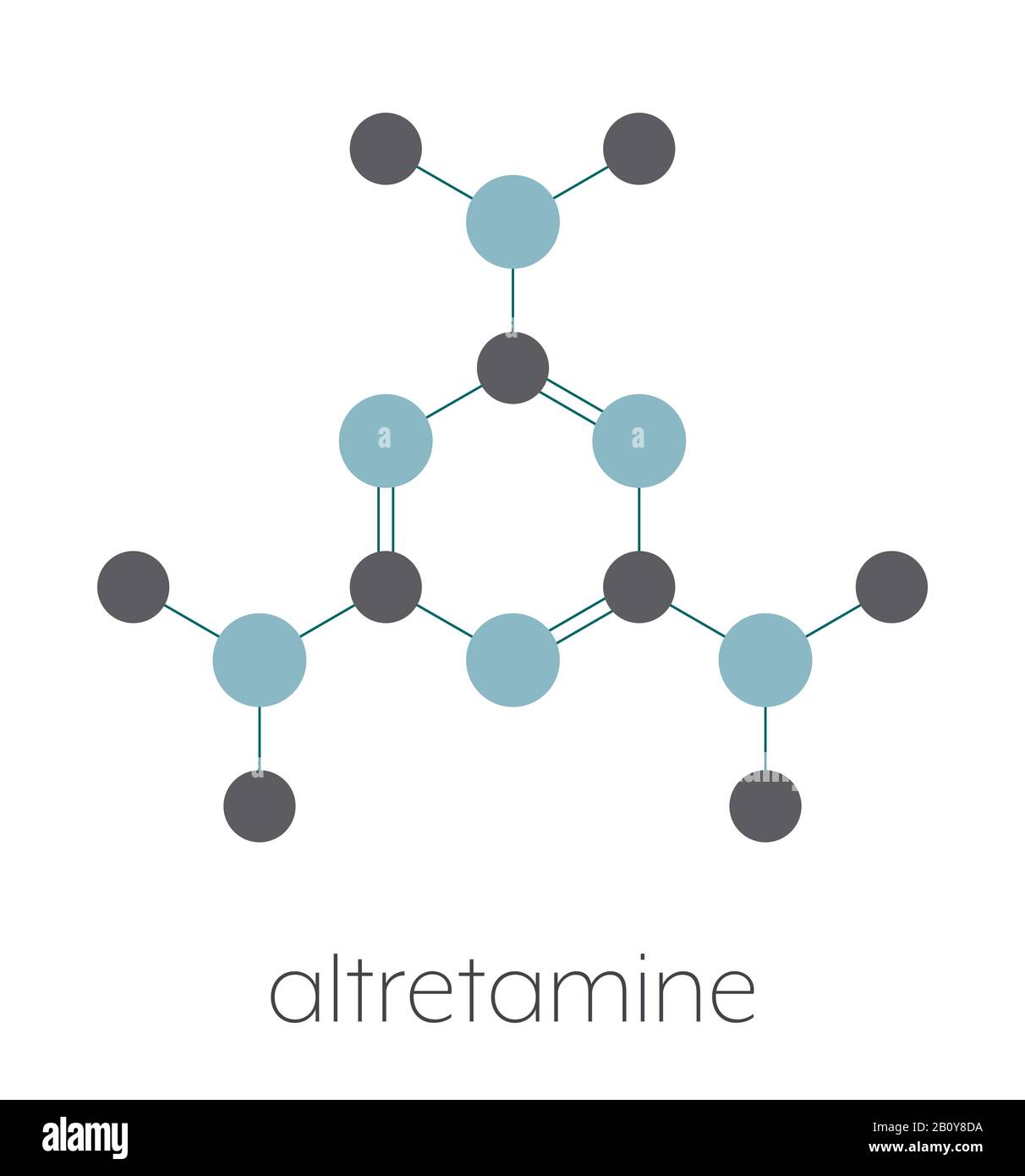 Altretamine cancer drug molecule, illustration Stock Photo - Alamy