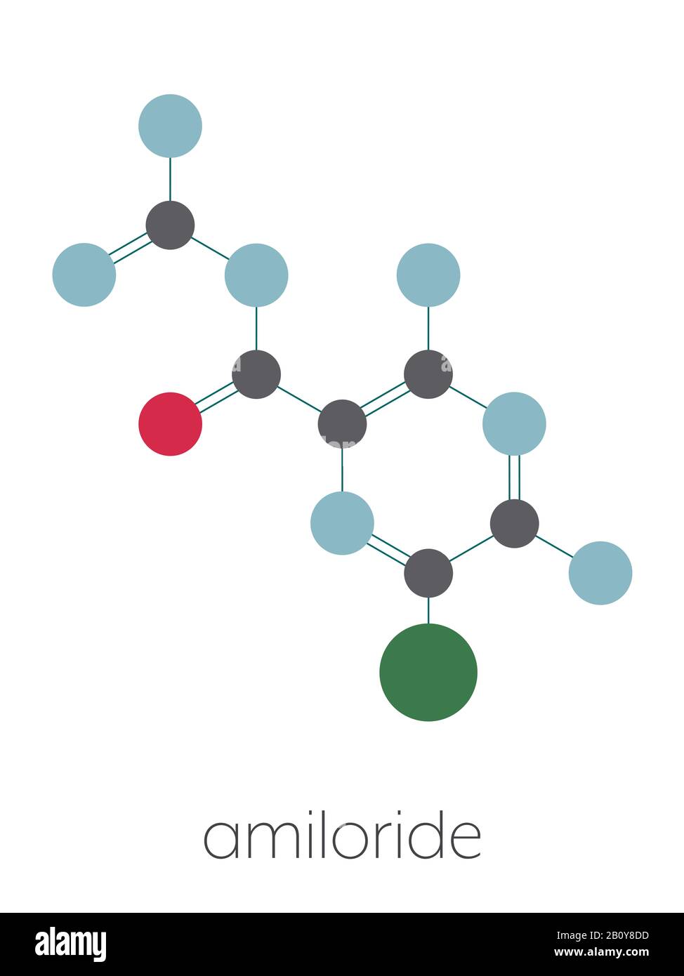 Amiloride diuretic drug molecule, illustration Stock Photo - Alamy