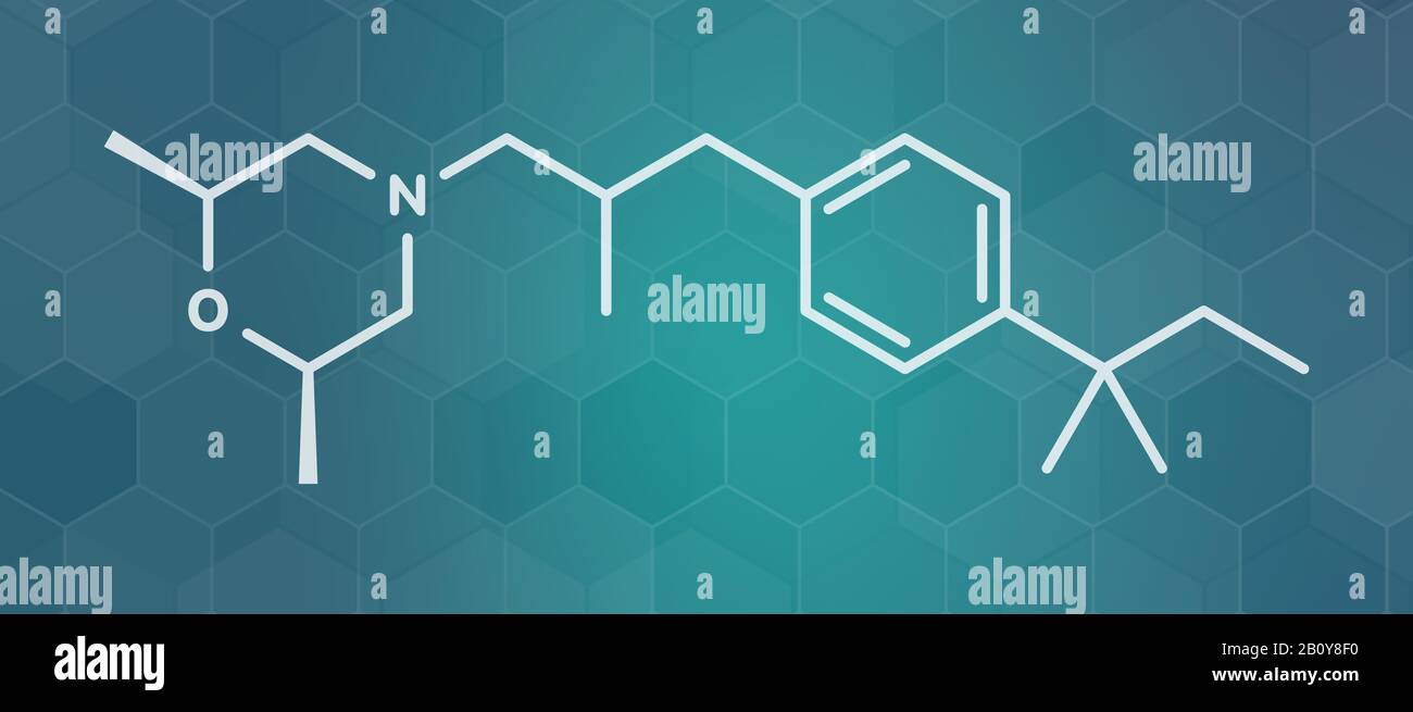 Amorolfine antifungal drug molecule, illustration Stock Photo - Alamy