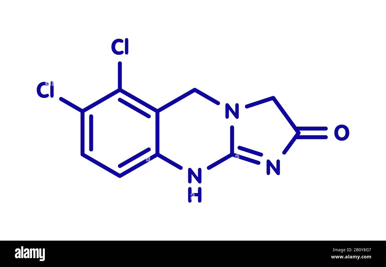 Anagrelide essential thrombocytosis drug molecule Stock Photo - Alamy