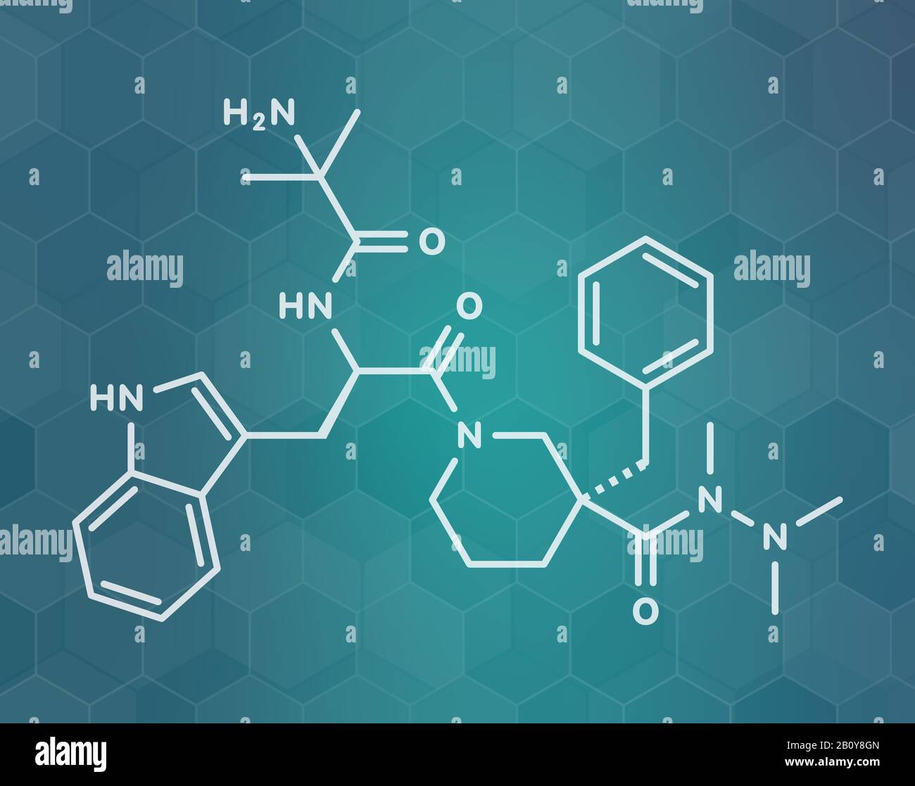 Anamorelin cancer cachexia and anorexia drug molecule Stock Photo - Alamy