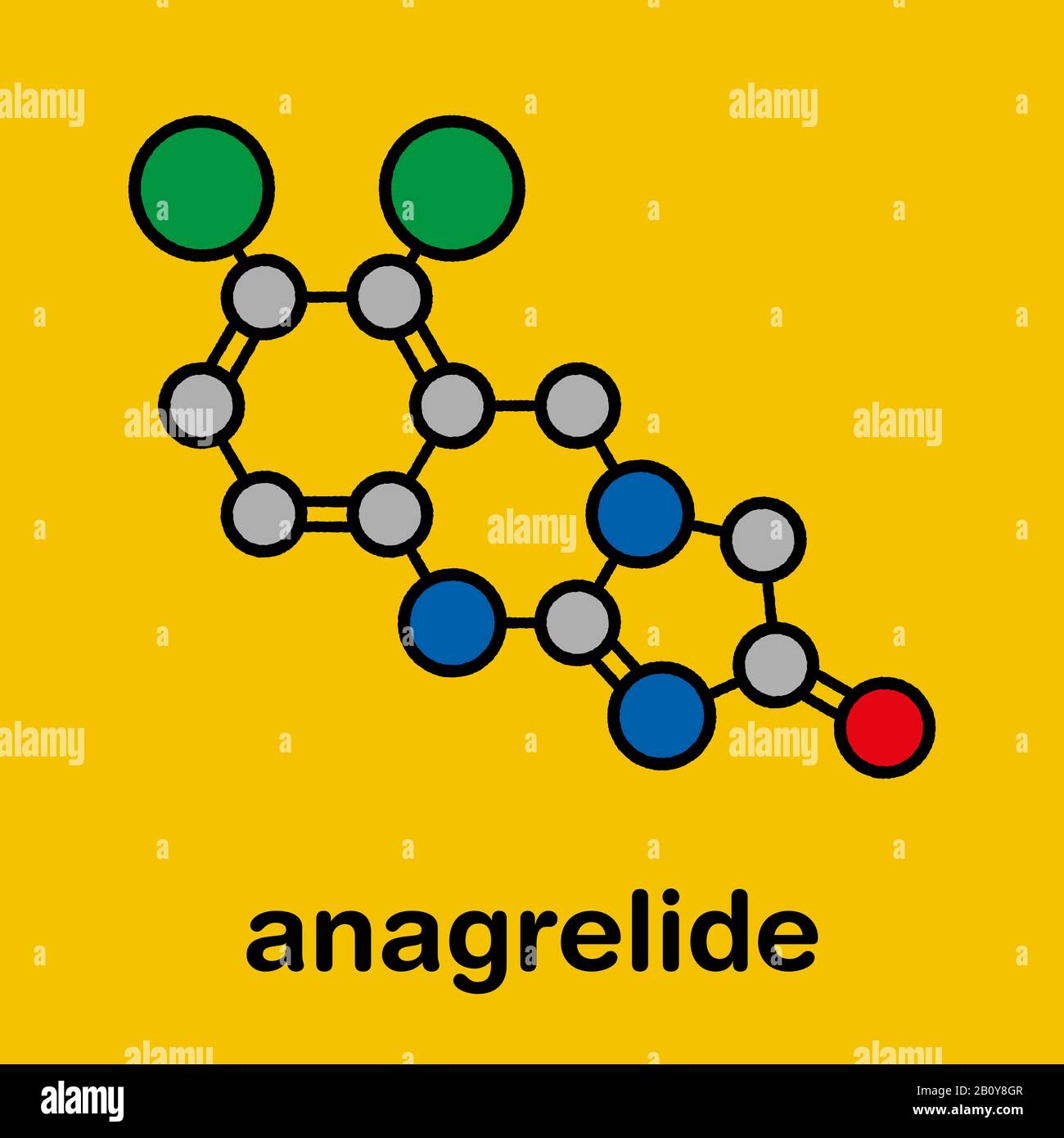 Anagrelide essential thrombocytosis drug molecule Stock Photo - Alamy
