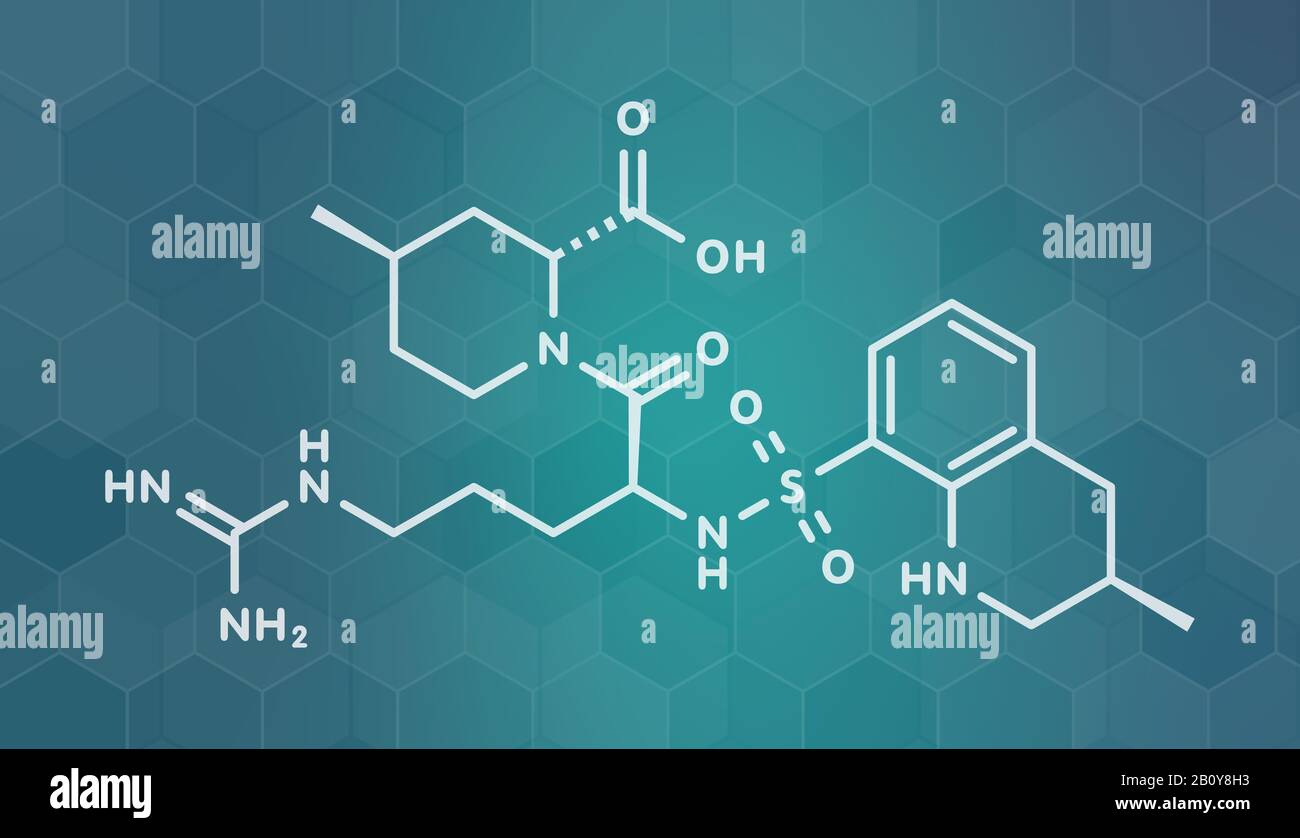Argatroban anticoagulant drug molecule, illustration Stock Photo - Alamy