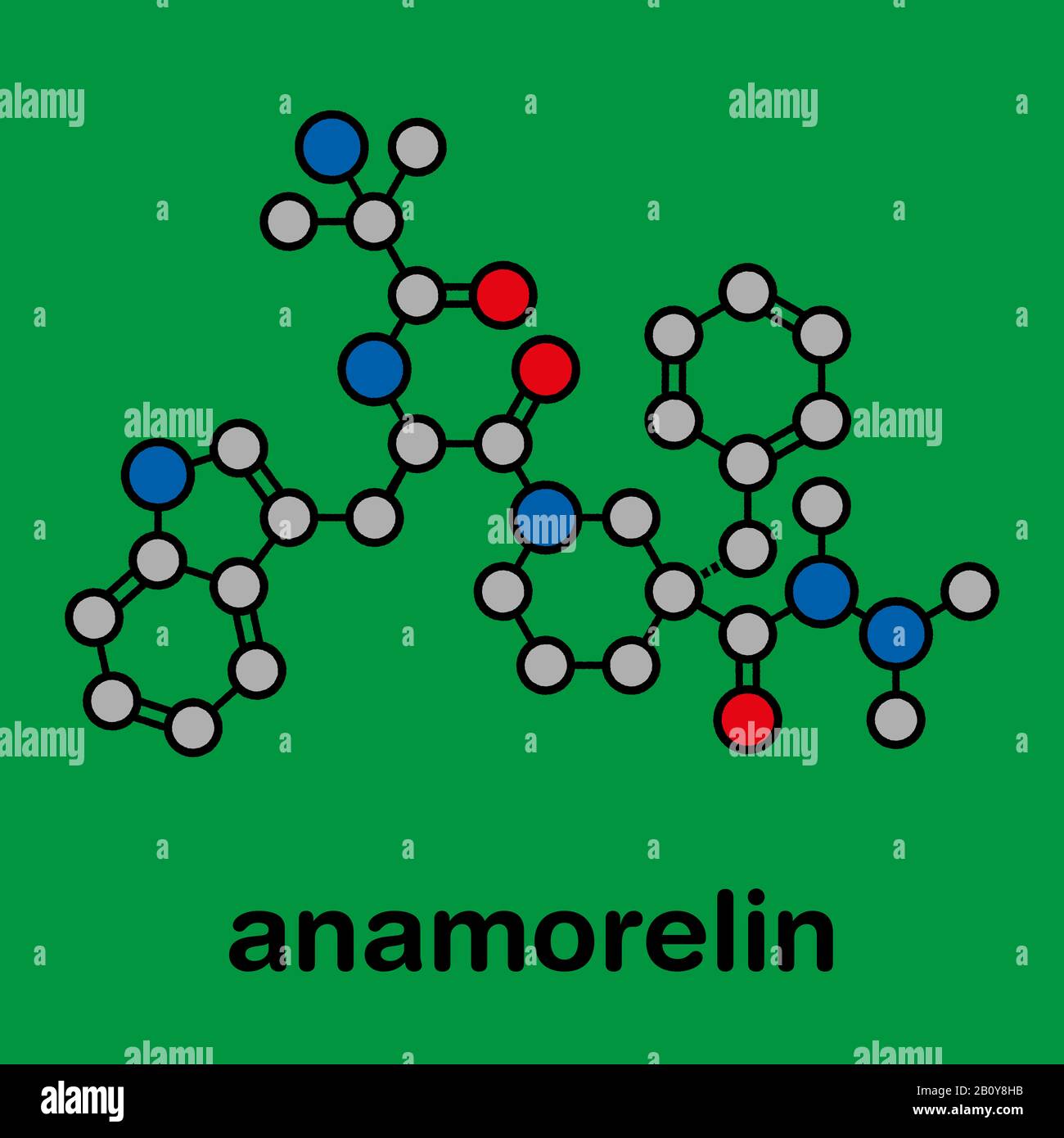 Anamorelin cancer cachexia and anorexia drug molecule Stock Photo - Alamy