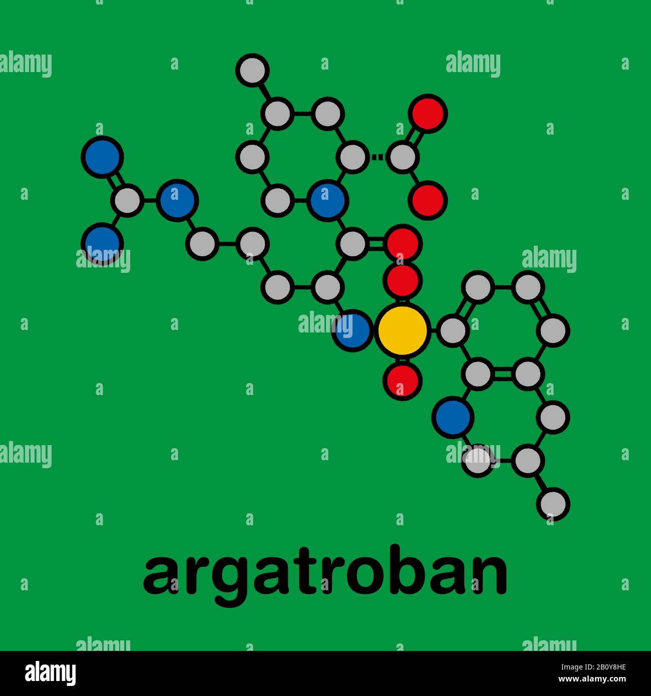 Argatroban anticoagulant drug molecule, illustration Stock Photo - Alamy