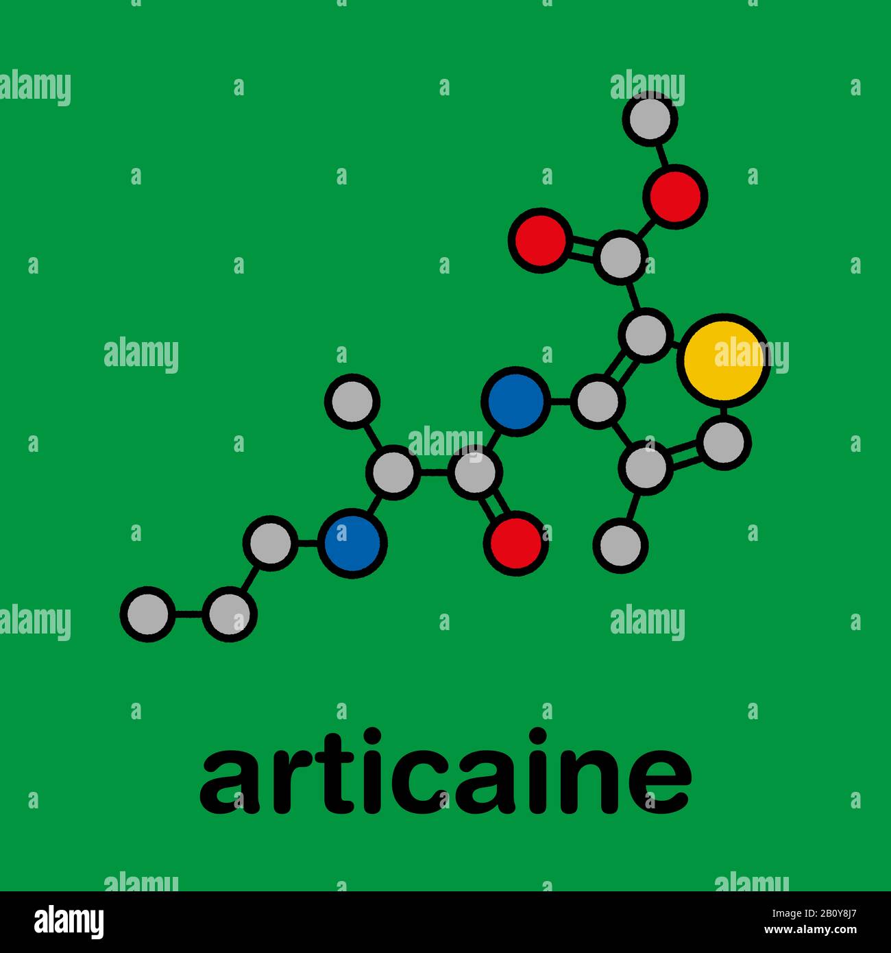 Articaine local anaesthetic drug molecule, illustration Stock Photo - Alamy