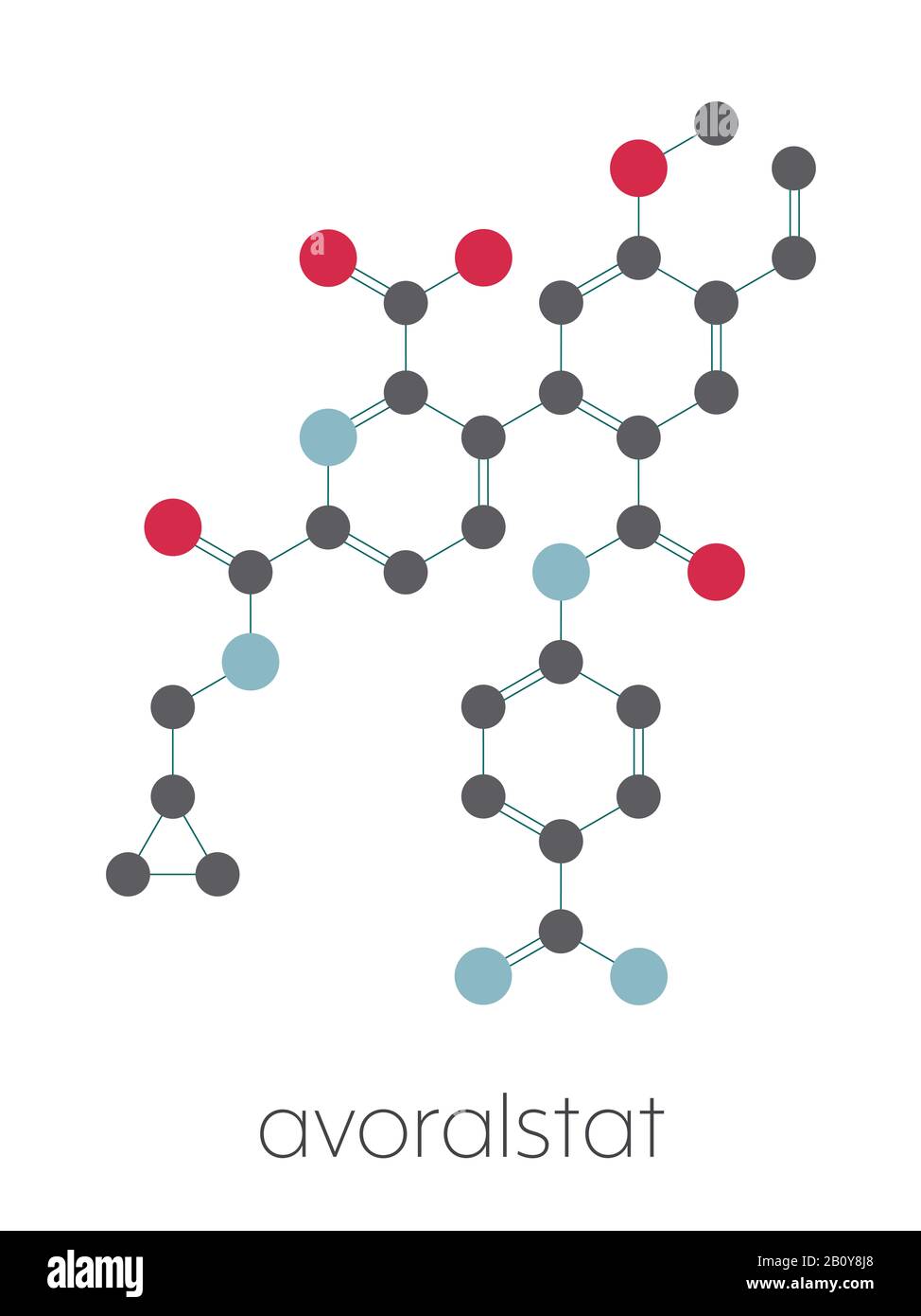 Avoralstat hereditary angioedema drug molecule, illustration Stock ...