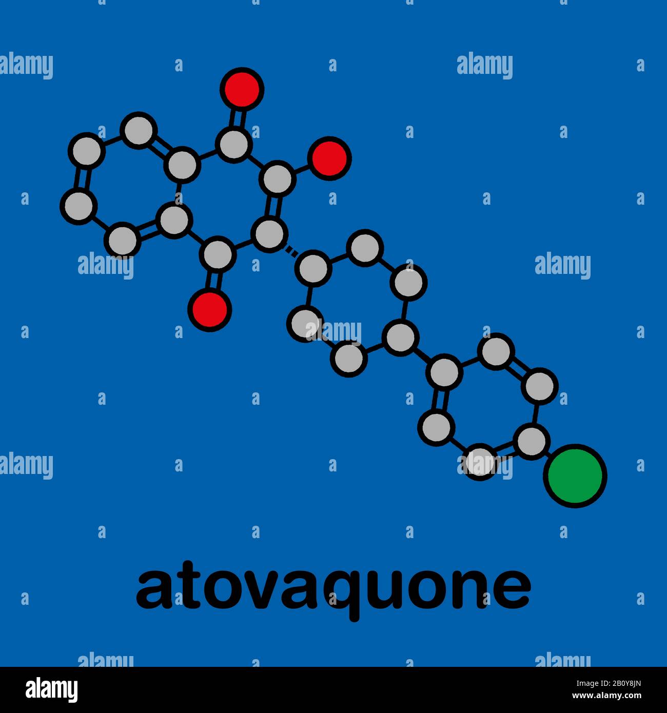 Atovaquone drug molecule, illustration Stock Photo - Alamy
