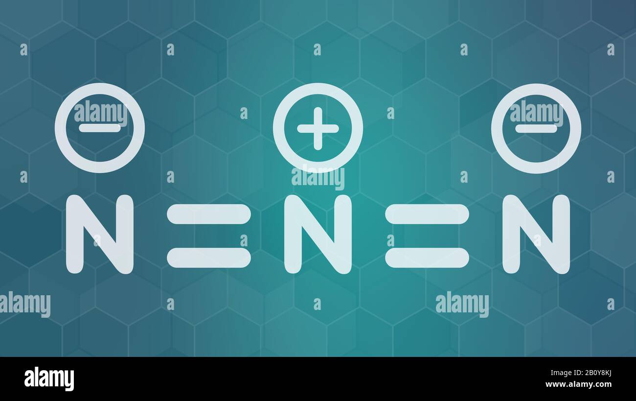 Azide anion chemical structure, illustration Stock Photo - Alamy