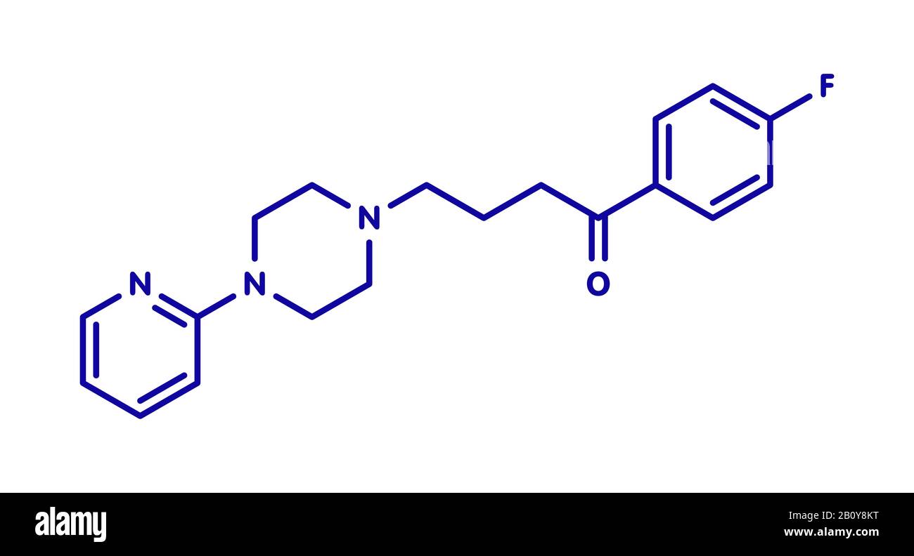 Azaperone antipsychotic drug molecule, illustration Stock Photo - Alamy