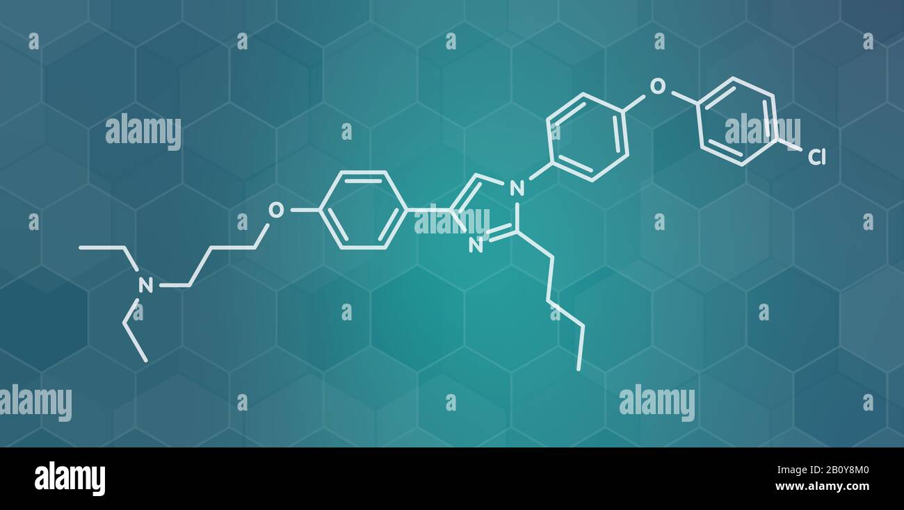 Azeliragon Alzheimer disease drug molecule, illustration Stock Photo ...