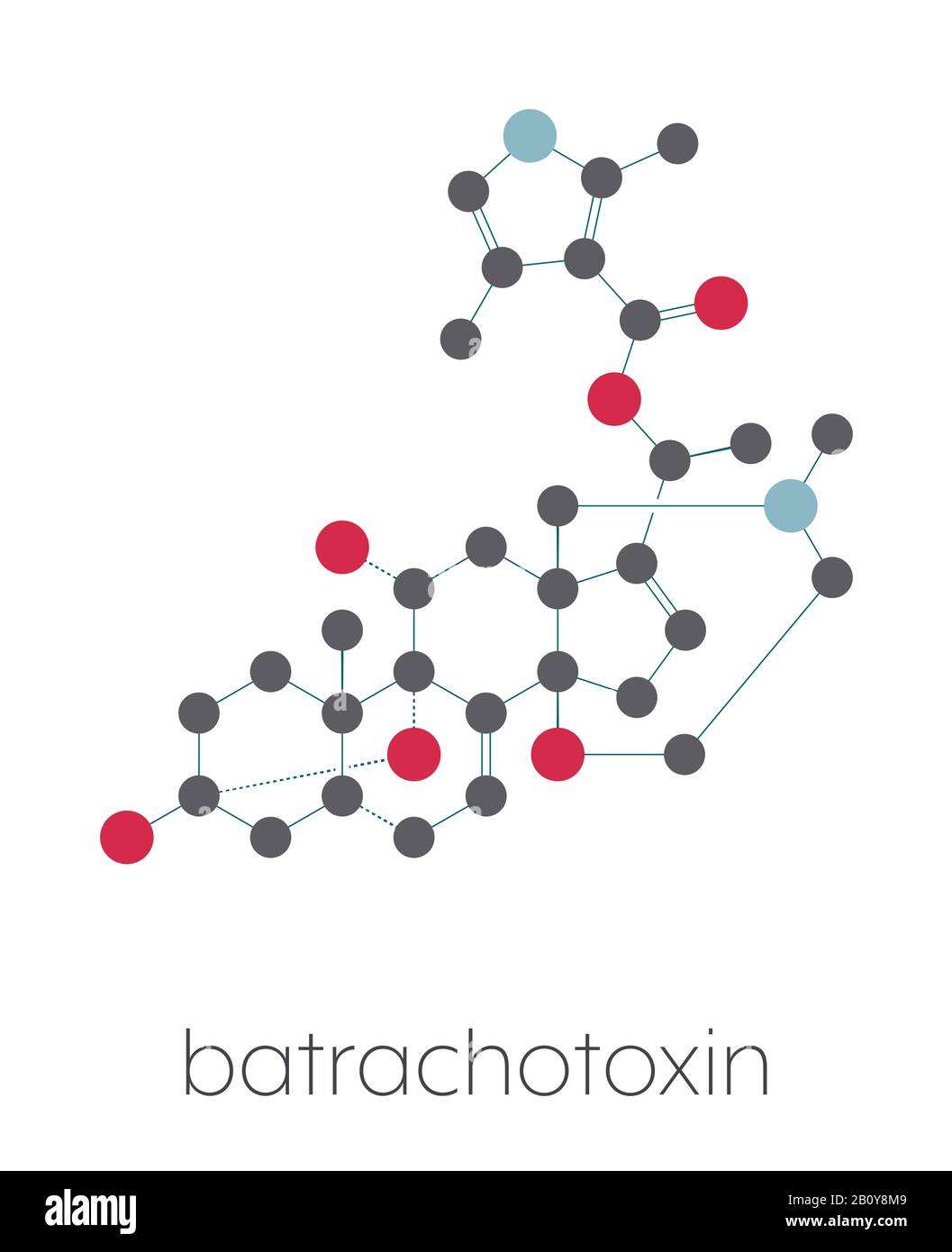 Batrachotoxin neurotoxin molecule, illustration Stock Photo - Alamy