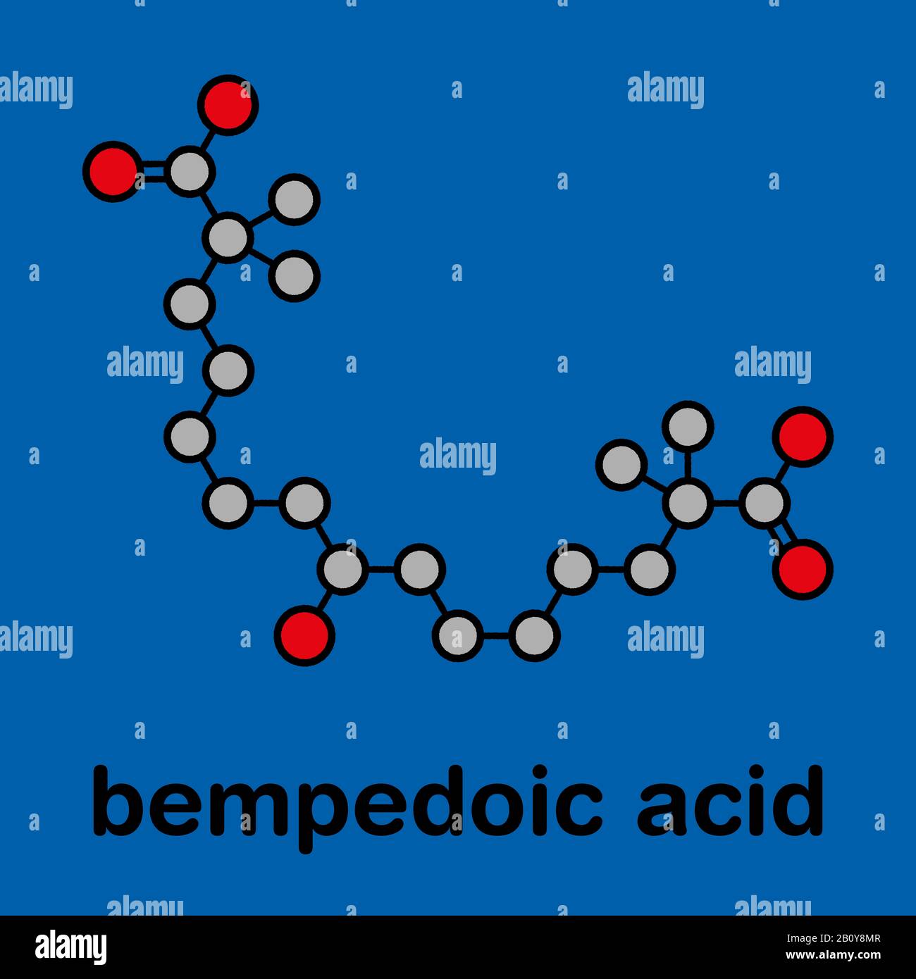 Bempedoic acid hypercholesterolemia drug molecule Stock Photo - Alamy