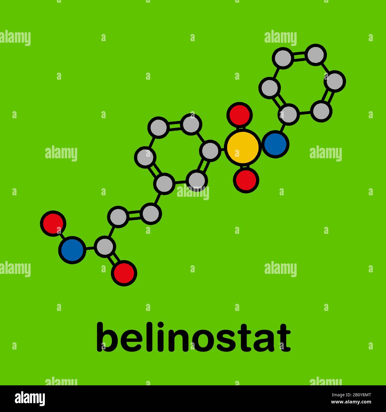 Belinostat cancer drug molecule, illustration Stock Photo - Alamy