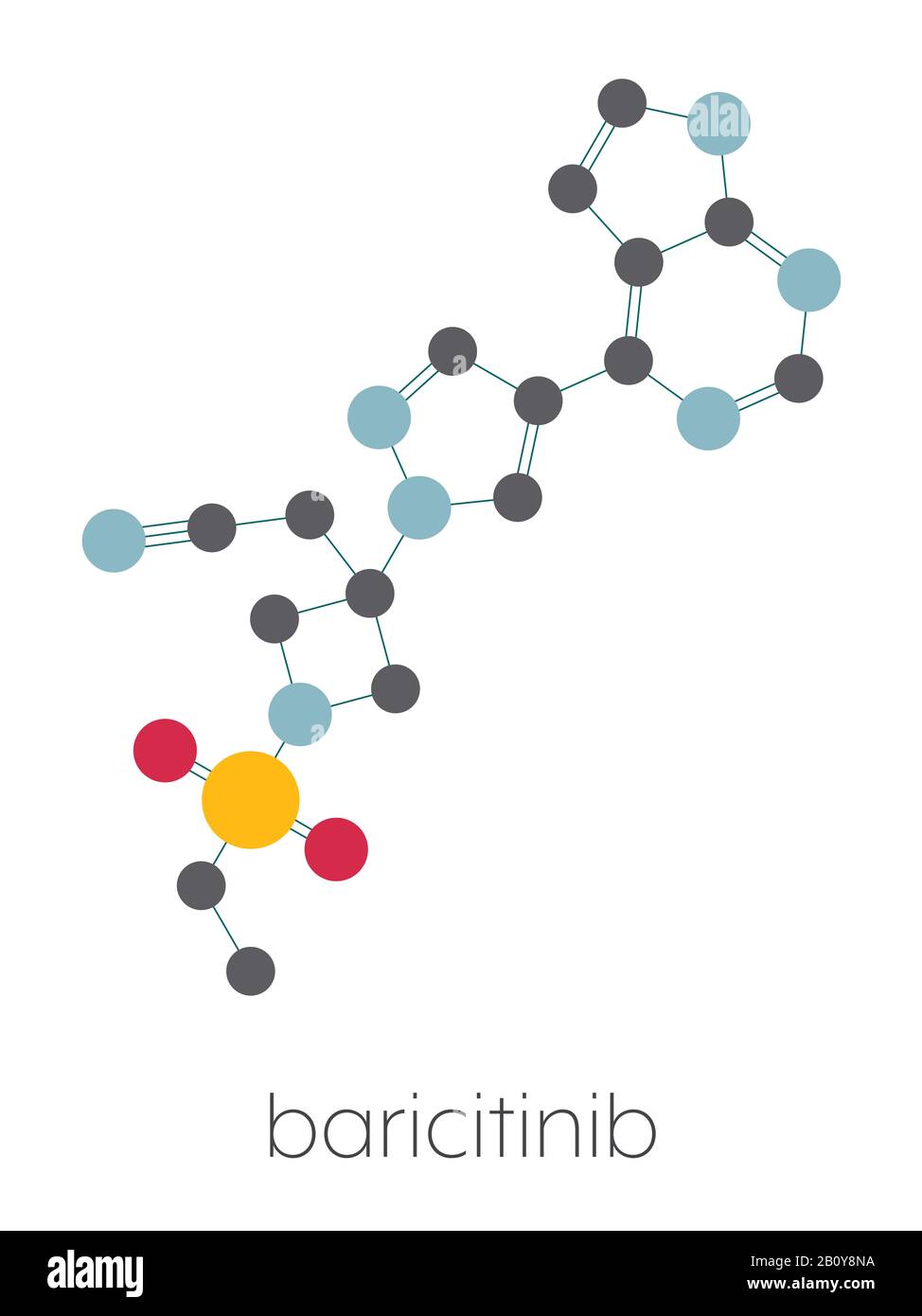 Baricitinib janus kinase inhibitor drug, illustration Stock Photo - Alamy