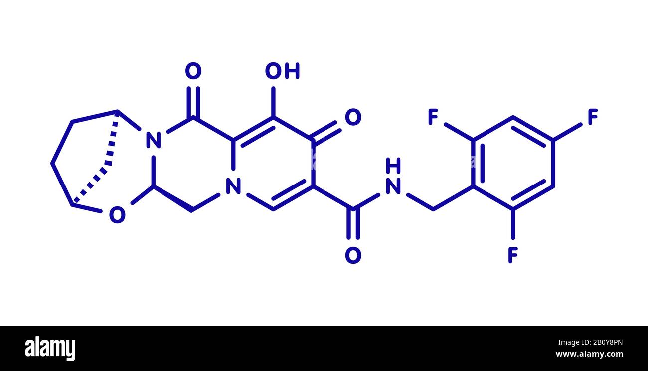 Bictegravir antiviral drug molecule, illustration Stock Photo - Alamy