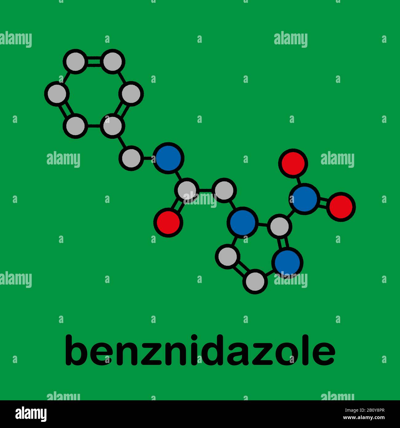 Benznidazole antiparasitic drug molecule, illustration Stock Photo - Alamy
