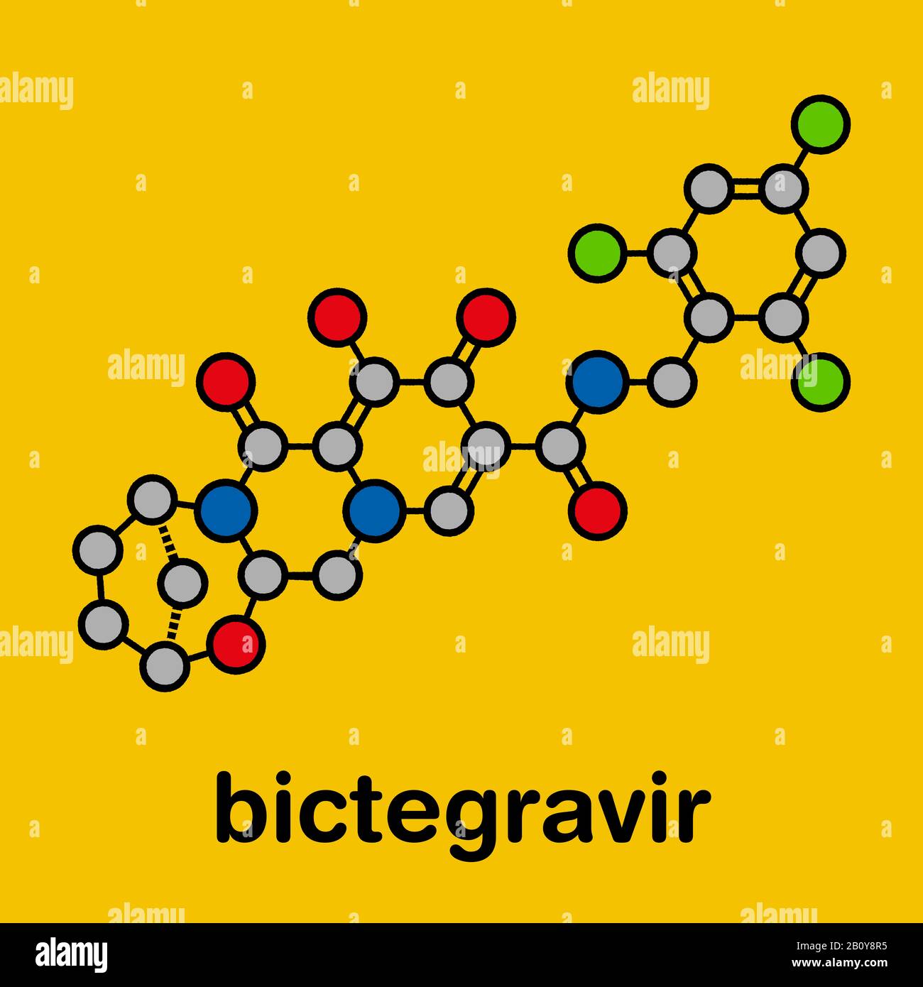 Bictegravir antiviral drug molecule, illustration Stock Photo - Alamy