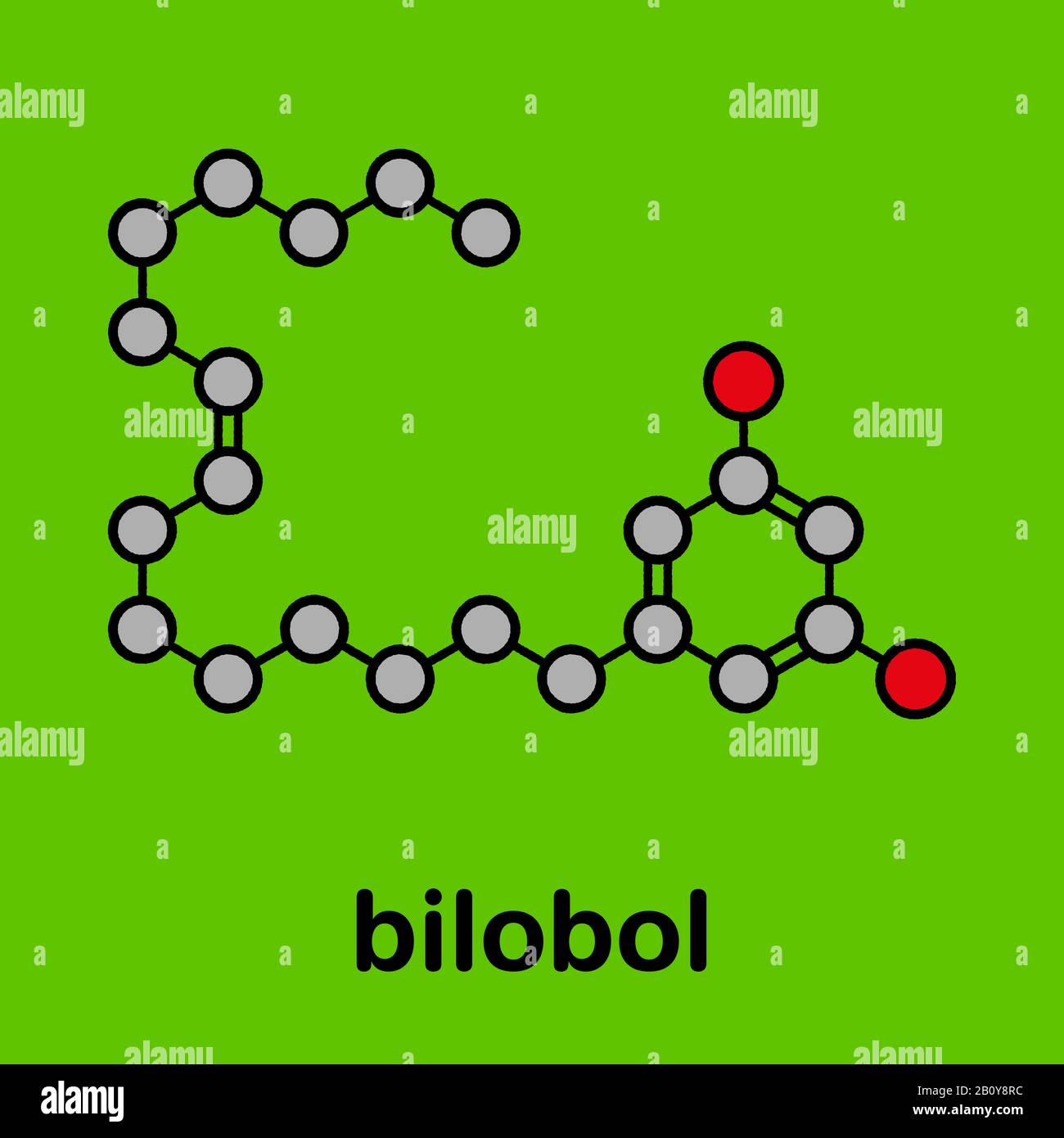 Bilobol Ginkgo biloba molecule, illustration Stock Photo - Alamy