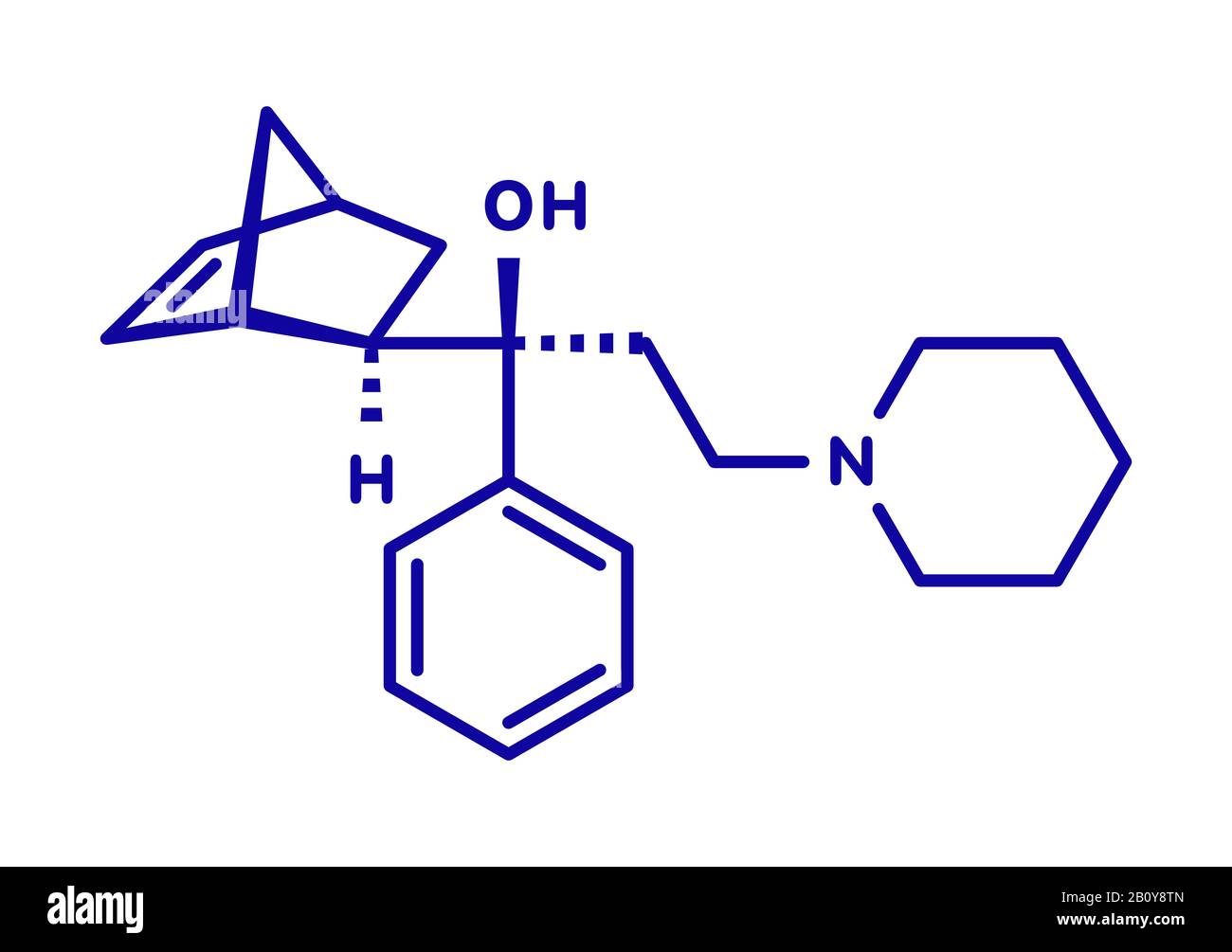 Biperiden Parkinson's disease drug molecule, illustration Stock Photo ...