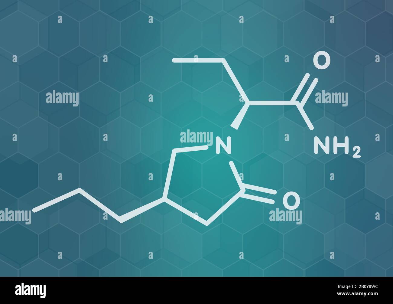 Brivaracetam anticonvulsant drug molecule, illustration Stock Photo - Alamy