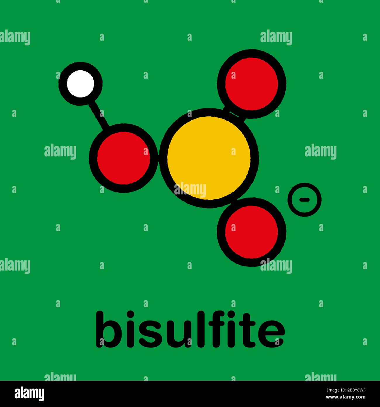 Bisulfite anion chemical structure, illustration Stock Photo - Alamy