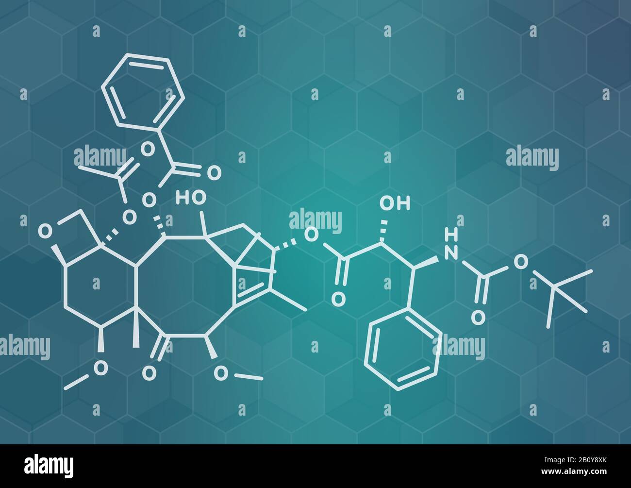 Cabazitaxel cancer drug molecule, illustration Stock Photo - Alamy