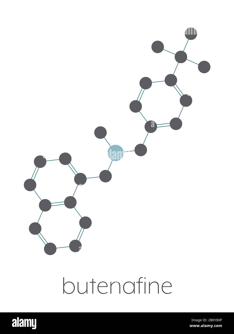 Butenafine antifungal drug molecule, illustration Stock Photo - Alamy