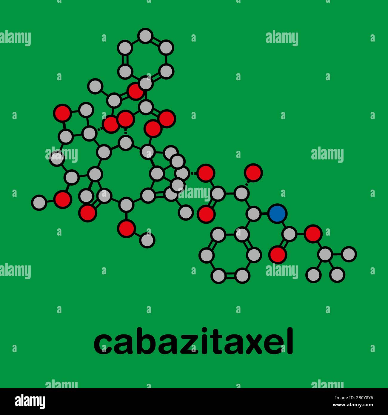 Cabazitaxel cancer drug molecule, illustration Stock Photo - Alamy