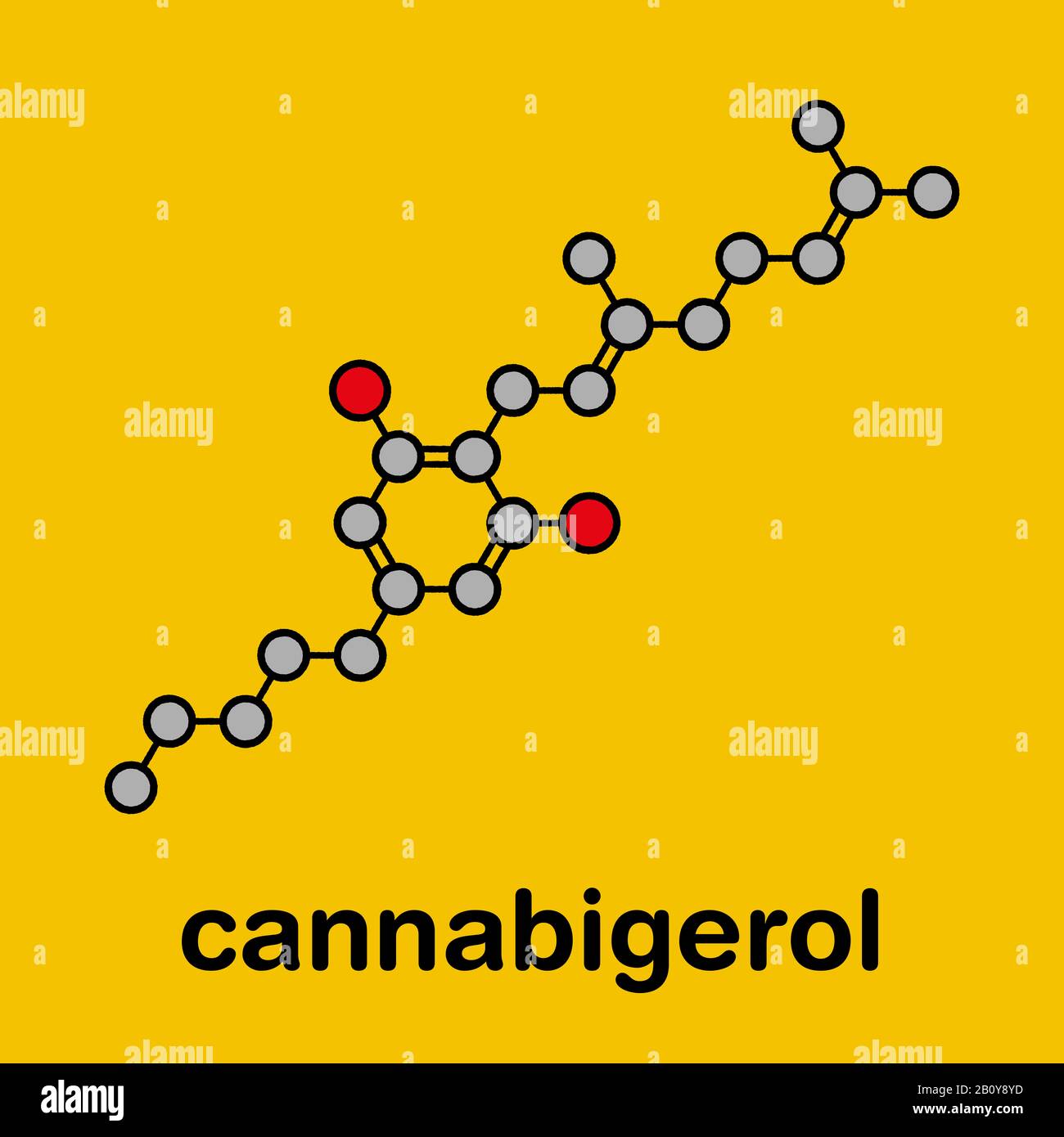 Cannabigerol cannabinoid molecule, illustration Stock Photo - Alamy
