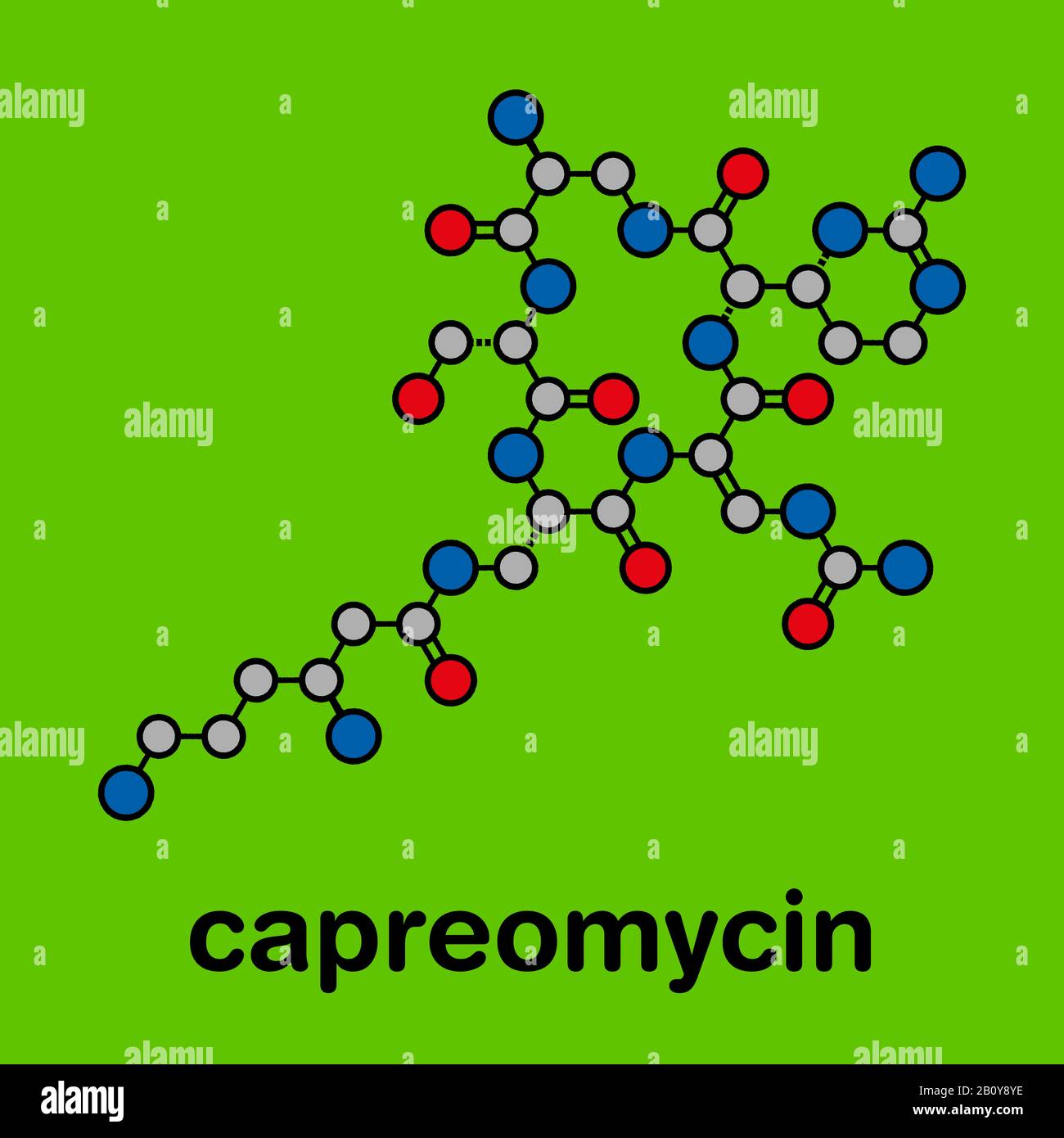 Capreomycin antibiotic drug molecule, illustration Stock Photo - Alamy