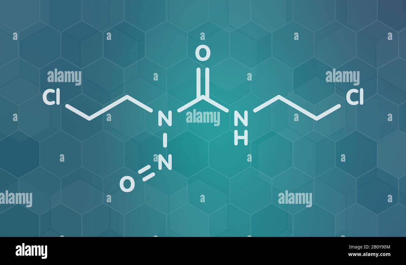 Carmustine cancer drug molecule, illustration Stock Photo - Alamy