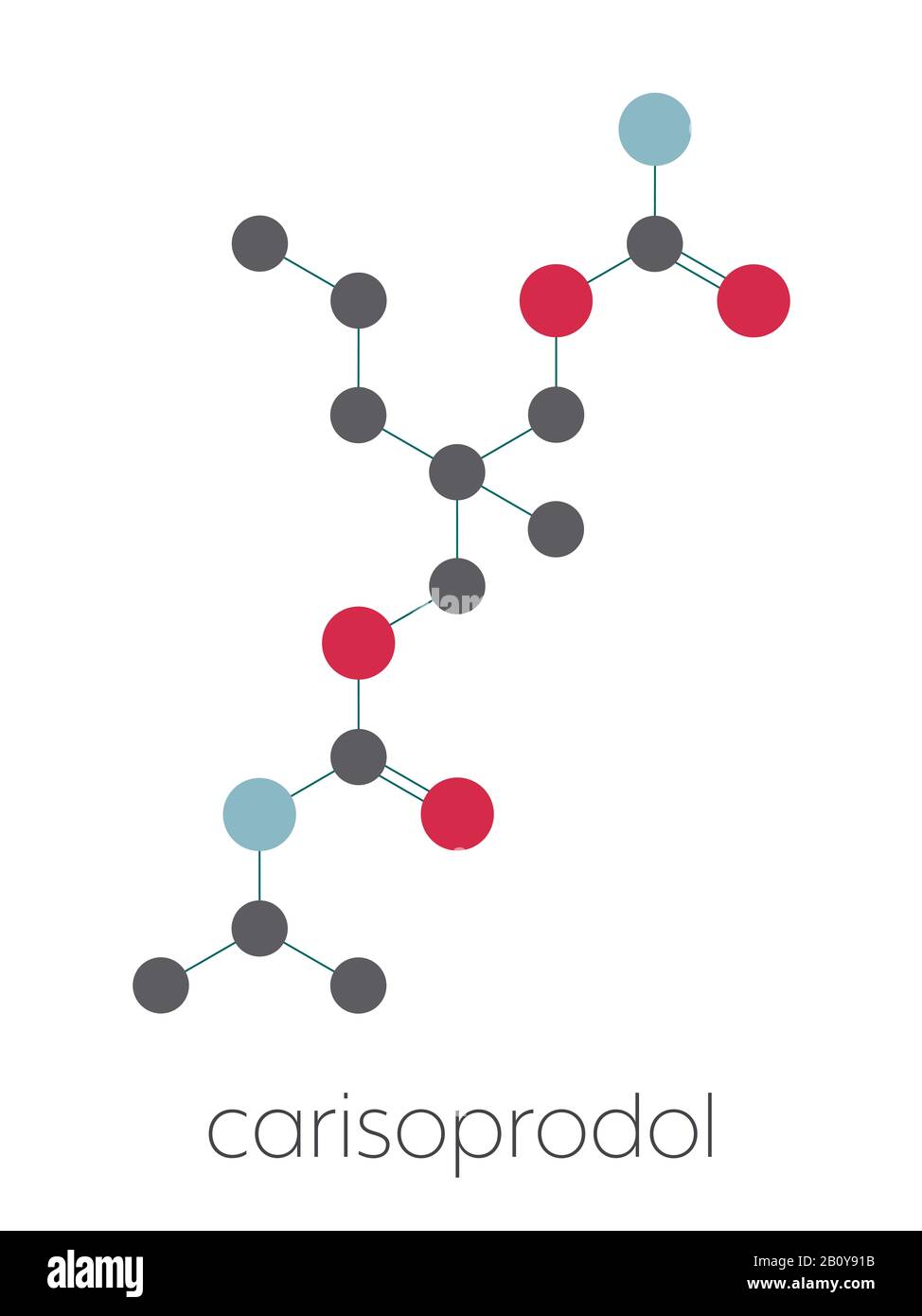 Carisoprodol drug molecule, illustration Stock Photo - Alamy