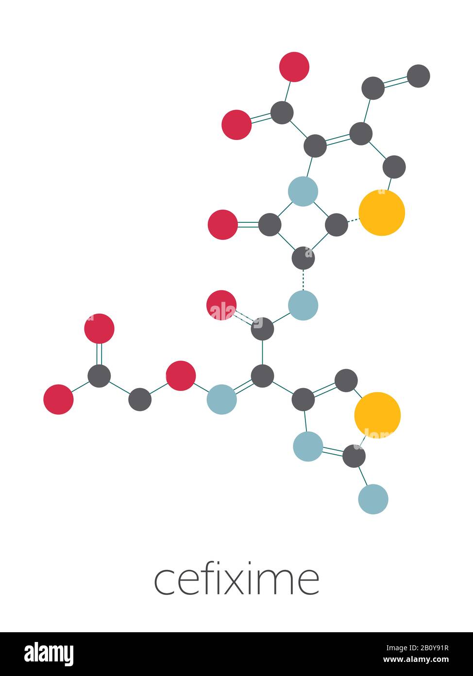 Cefixime antibiotic drug molecule, illustration Stock Photo - Alamy