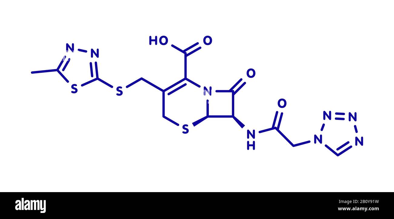 Cefazolin antibiotic drug molecule, illustration Stock Photo - Alamy