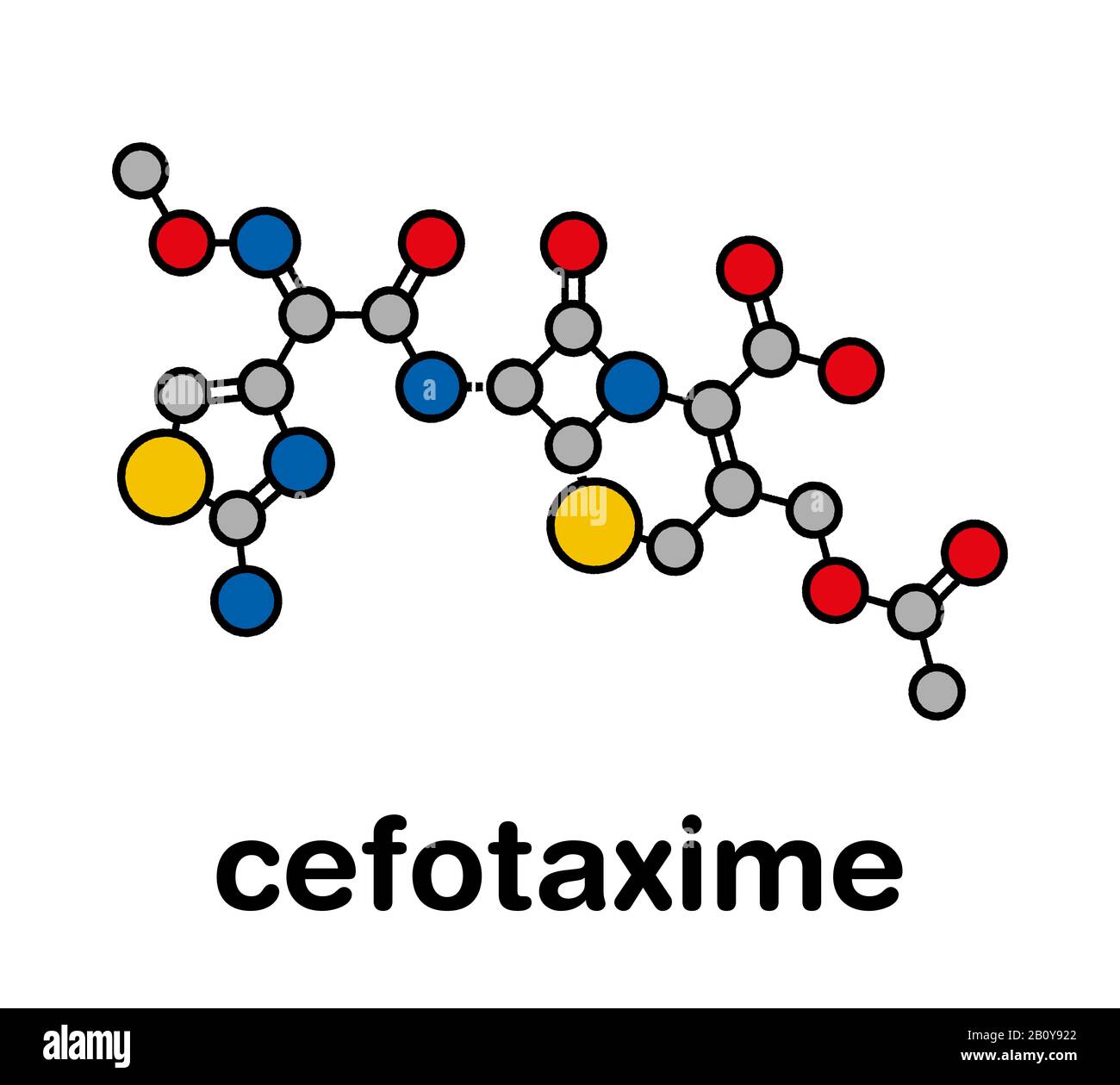 Cefotaxime antibiotic drug molecule, illustration Stock Photo - Alamy