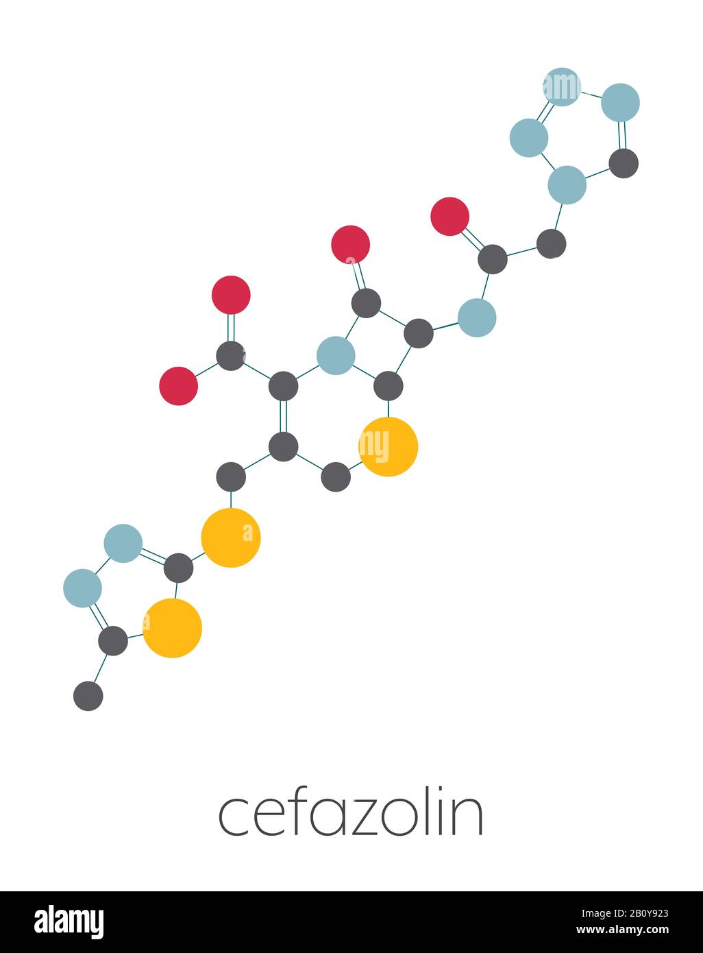 Cefazolin antibiotic drug molecule, illustration Stock Photo - Alamy