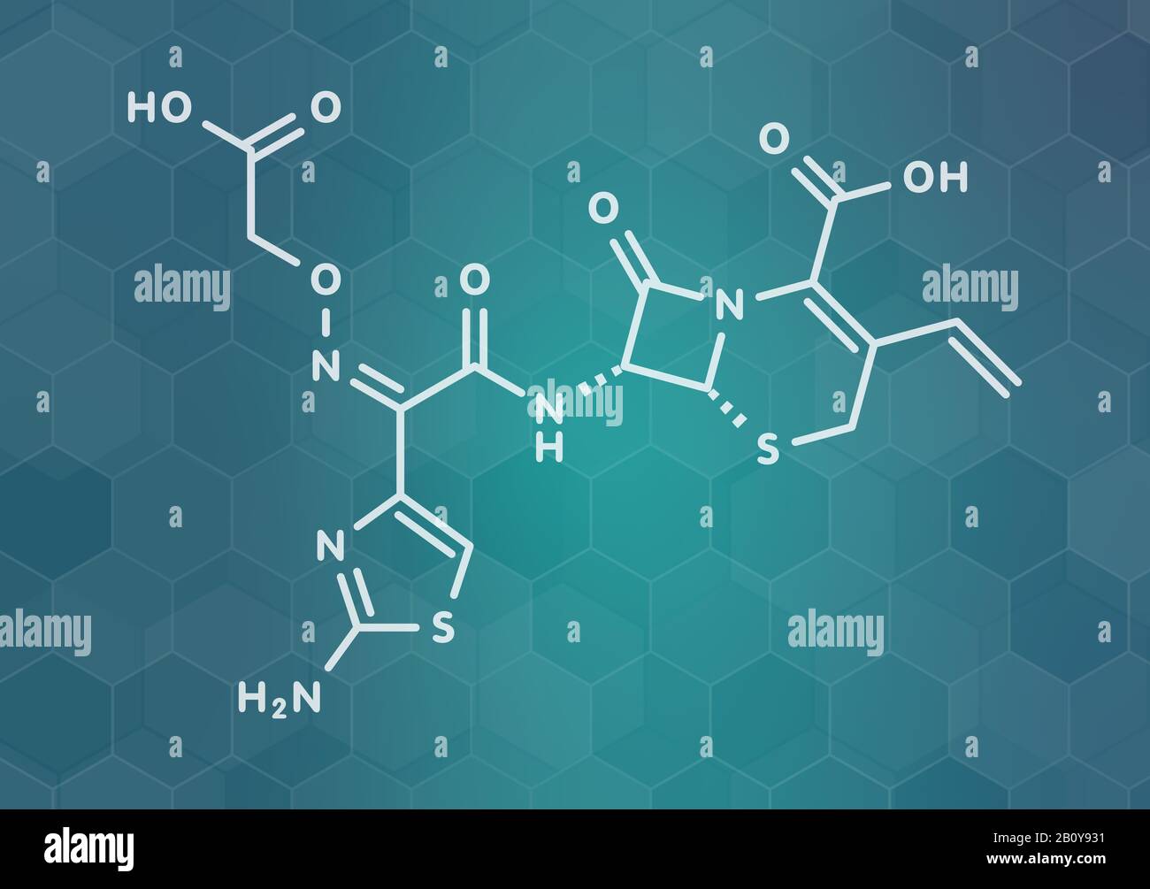 Cefixime antibiotic drug molecule, illustration Stock Photo - Alamy