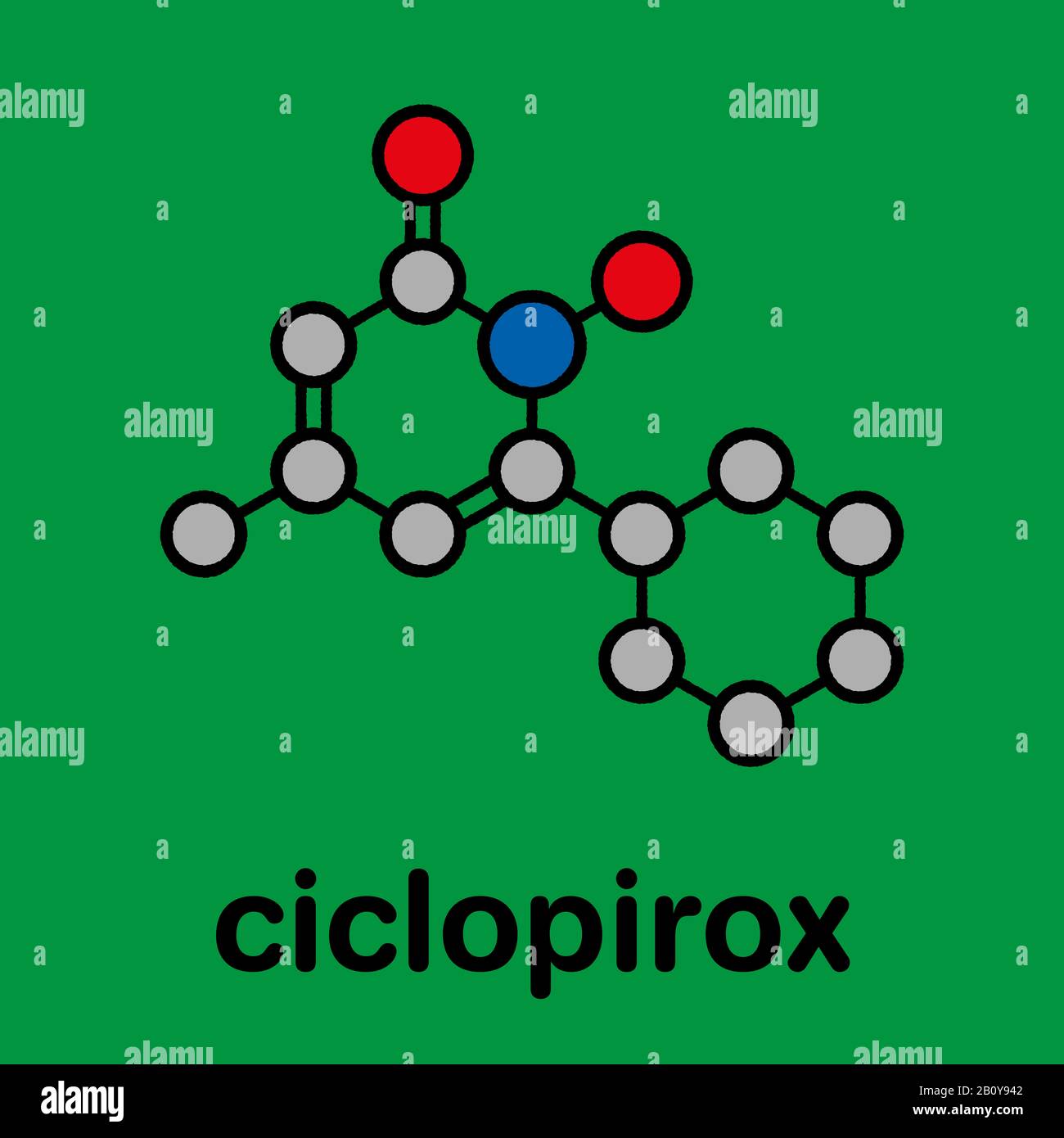 Ciclopirox antifungal drug molecule, illustration Stock Photo - Alamy