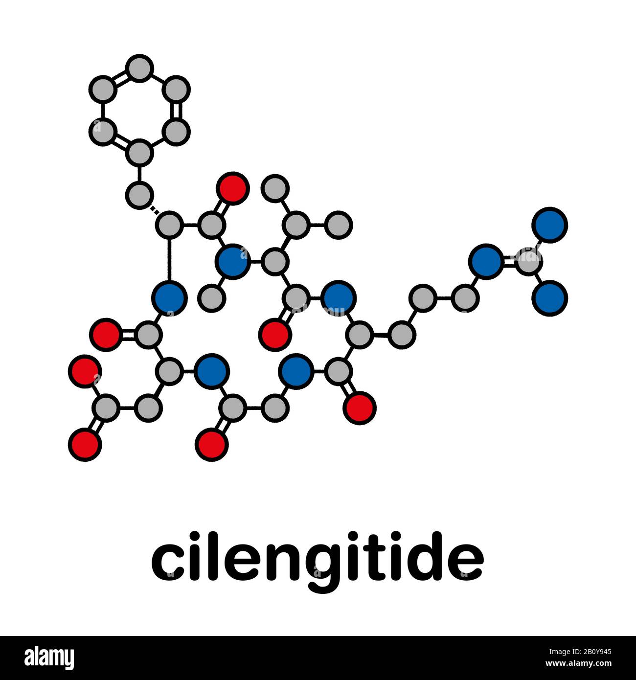 Cilengitide cancer drug molecule, illustration Stock Photo - Alamy