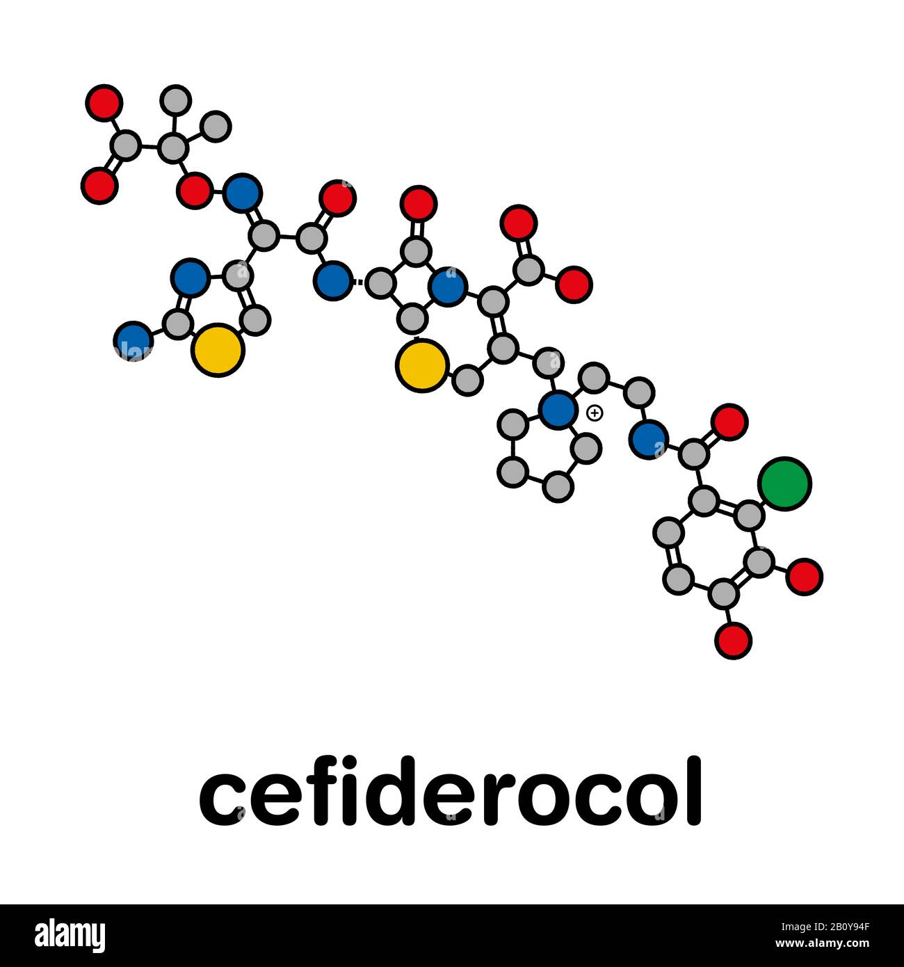 Cefiderocol antibiotic drug molecule, illustration Stock Photo - Alamy