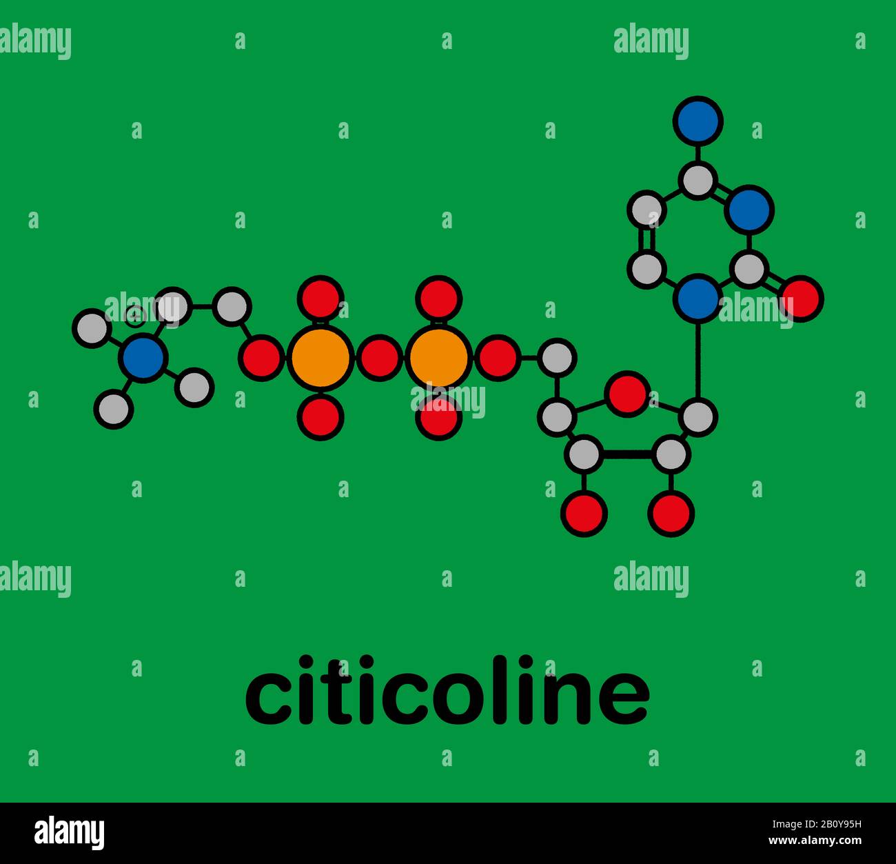 Citicoline molecule, illustration Stock Photo - Alamy