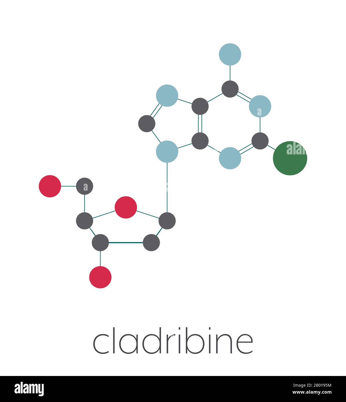 Cladribine cancer drug molecule, illustration Stock Photo - Alamy