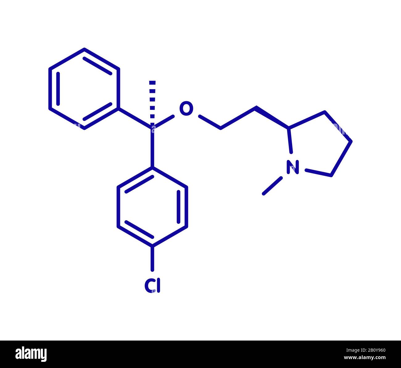 Clemastine antihistamine drug molecule, illustration Stock Photo - Alamy